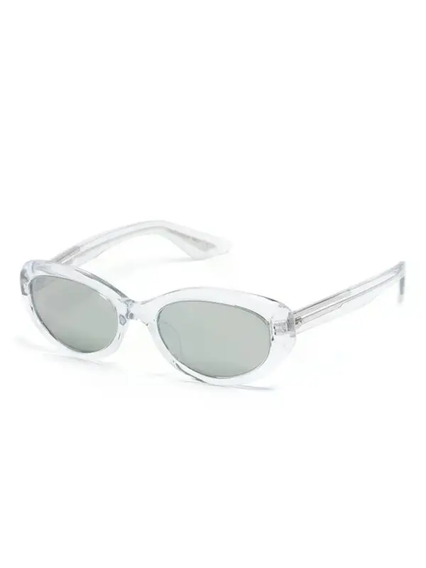 Oliver Spencer X Khaite 1969c Oval-frame Sunglasses - Neutrals