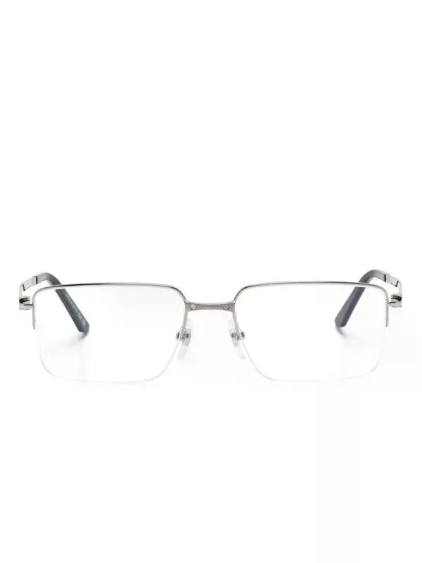 CARTIER Rectangular-frame Eyeglasses - Silver