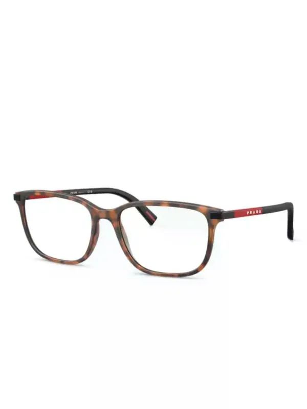 Prada Tortoiseshell-effect Eyeglasses - Brown