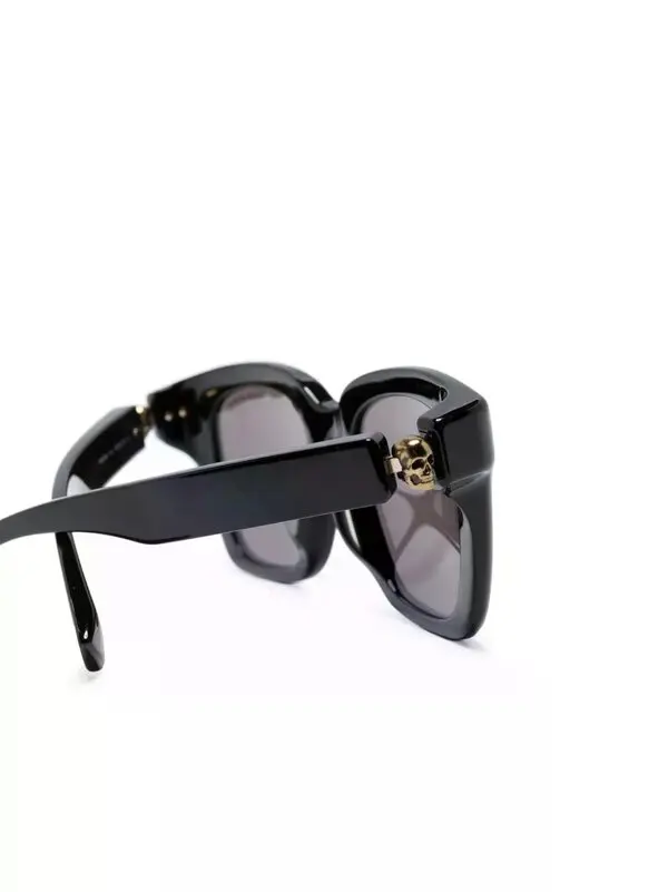 Alexander McQueen Skull-appliqué Square-frame Sunglasses