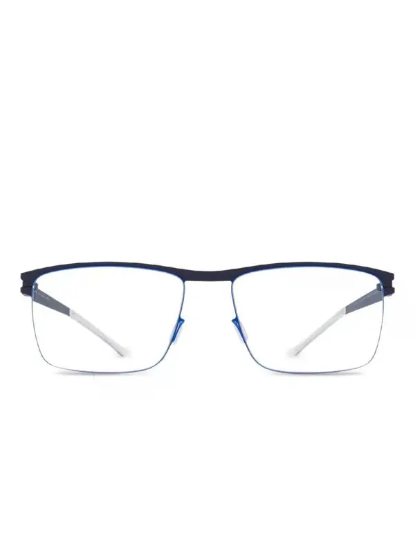 Mykita Rectangle-frame Clear-lens Glasses - Blue