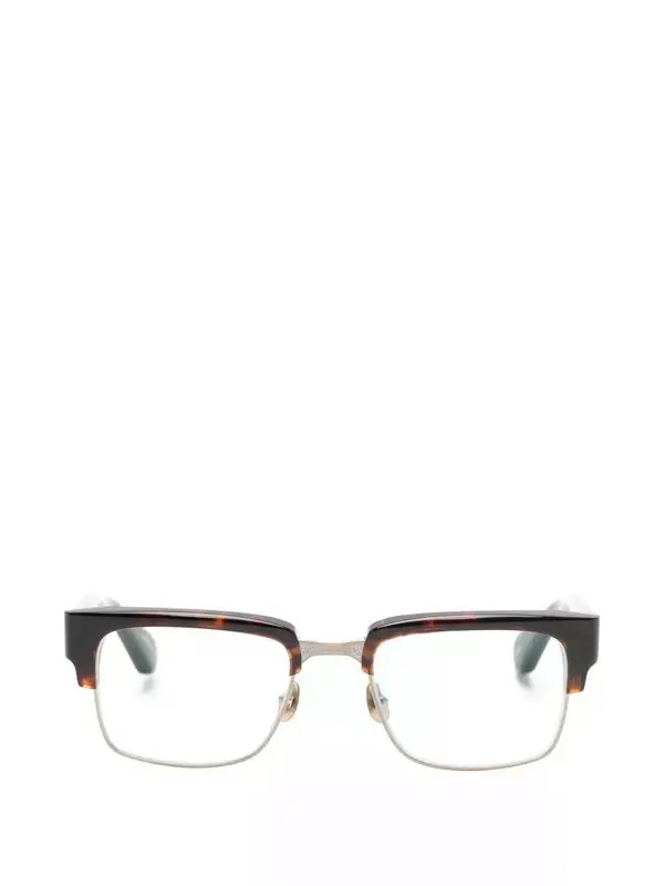 Matsuda Square-frame Browline Glasses - Brown