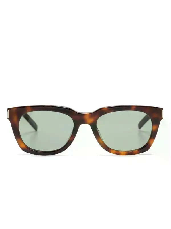 Saint Laurent Sl 582 Square-frame Sunglasses - Brown