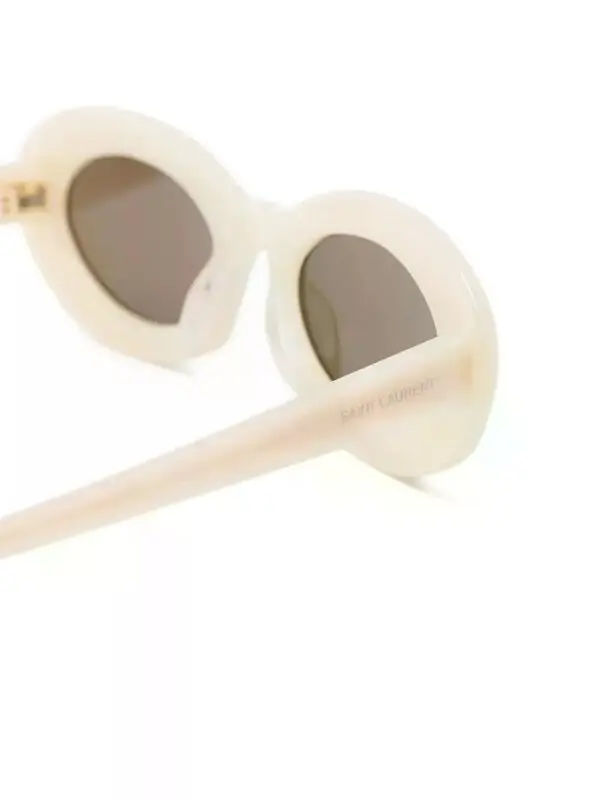 Saint Laurent Oval-frame Sunglasses - White