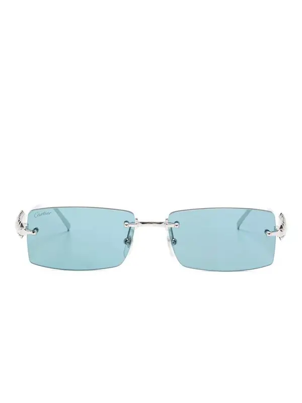 CARTIER Studded Sunglasses - Silver