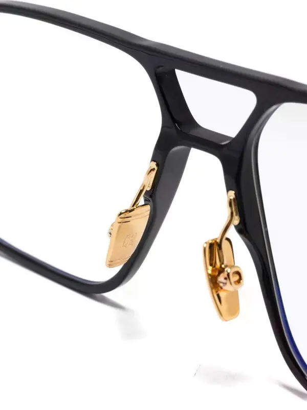 CUTLER & GROSS Rectangle-frame Glasses With Gold-tone Detailing