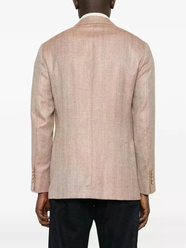 Brunello Cucinelli Herringbone Double-breasted Jacket