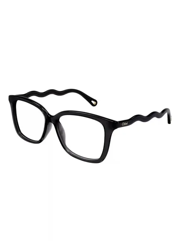 Chloé Square Frame Glasses With Wavy Temples