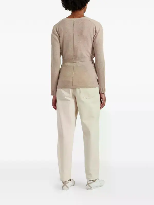 Chinti & Parker Belted Wrap Cardigan - Neutrals