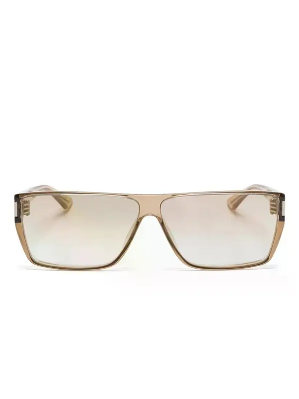 Saint Laurent Rectangle-frame Sunglasses - Brown