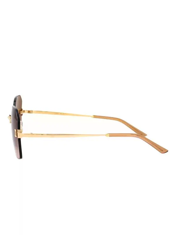 CARTIER Geometric Rimless Sunglasses