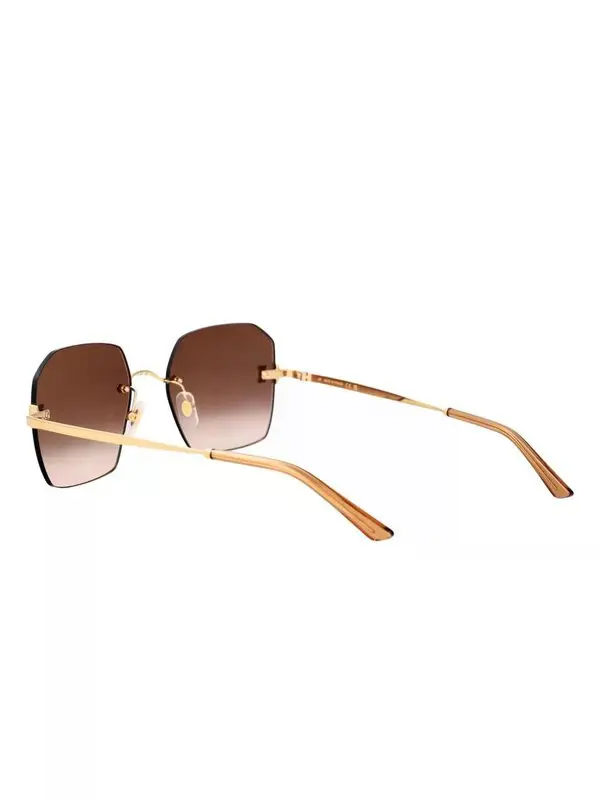 CARTIER Geometric Rimless Sunglasses