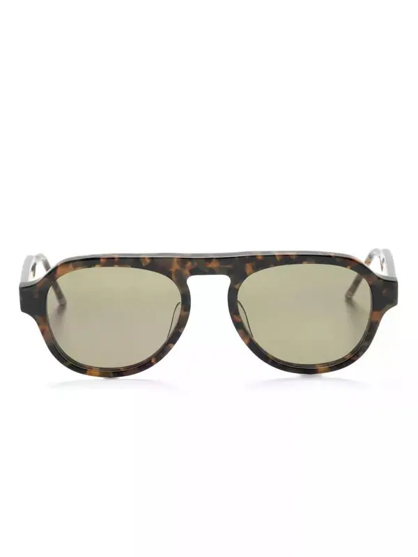 Thom Browne Round-frame Sunglasses - Brown