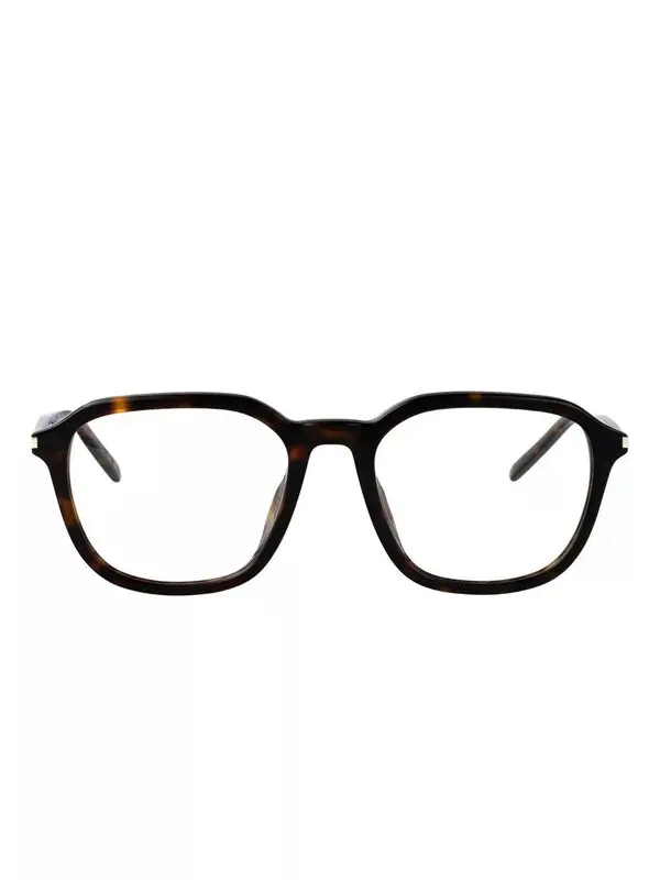 Saint Laurent Tortoiseshell-pattern Glasses - Brown
