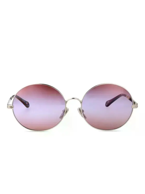 Chloé Round-frame Gradient Sunglasses - Gold