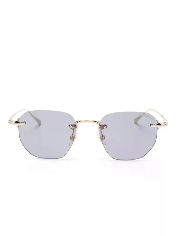 Montblanc Square-frame Sunglasses - Gold