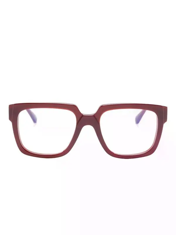KUBORAUM Square Frame Glasses - Red