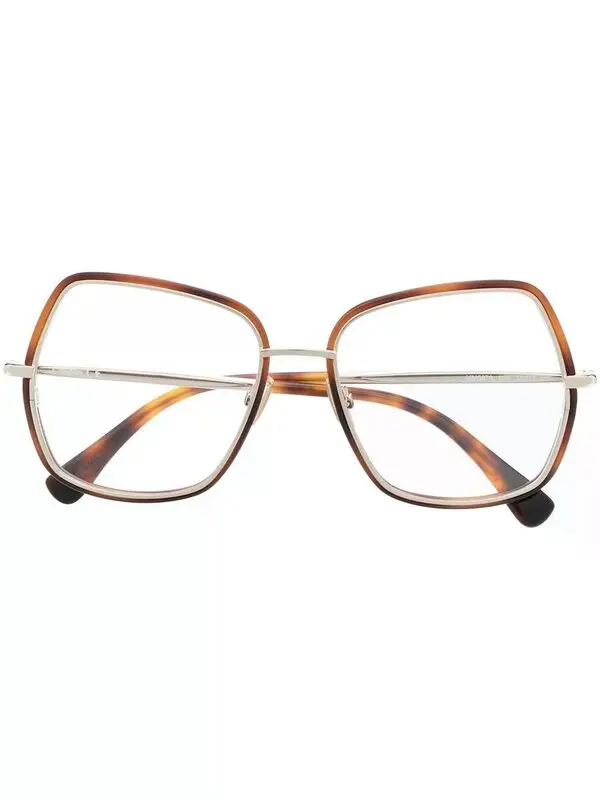 Max Mara Tortoiseshell Oversized Eyeglasses - Brown