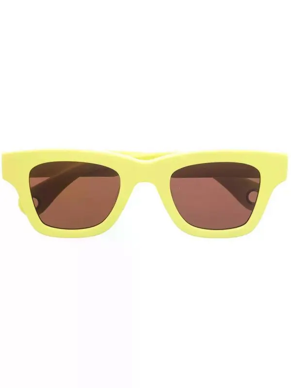 Jacquemus Square-frame Tinted Sunglasses - Yellow
