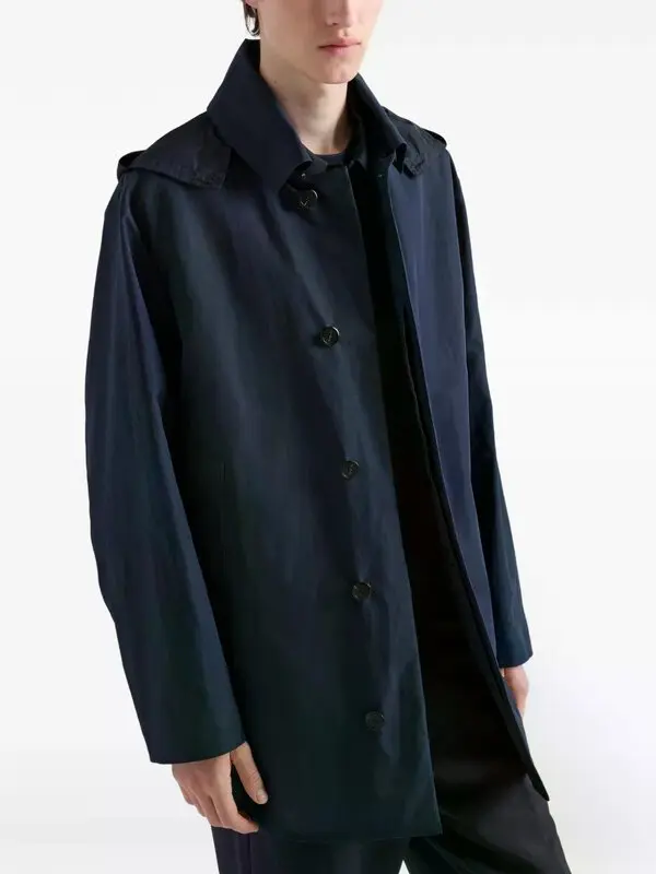 Prada Hooded Cotton Coat