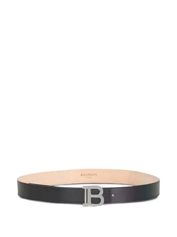 Balmain Leather B-buckle Belt - Black
