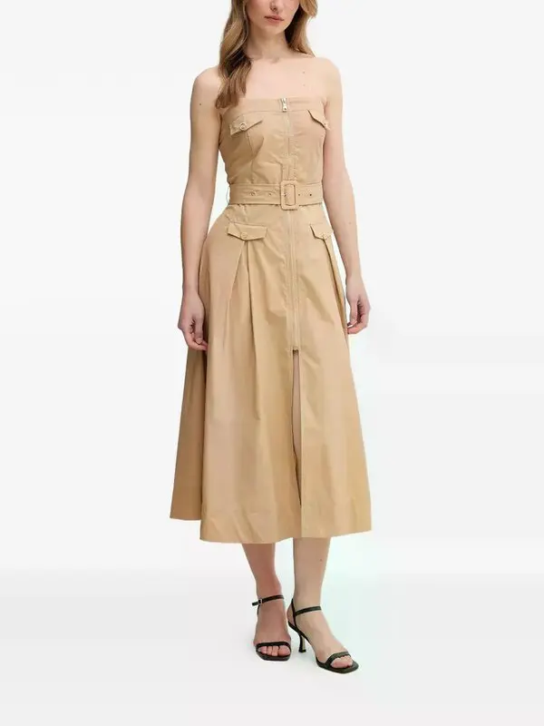 GAUDI Belted Zip Midi Dress