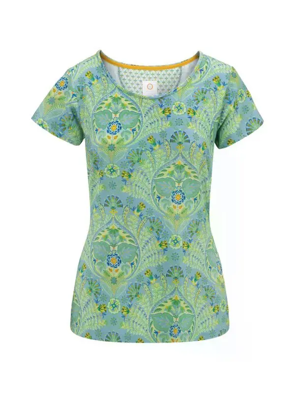 PIP STUDIO Floral-print T-shirt - Blue