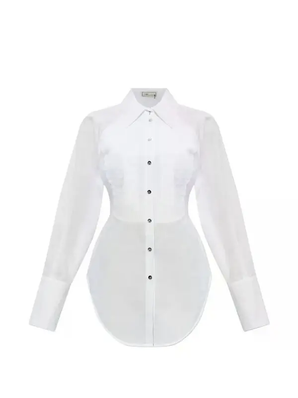 Blumarine Pleated Button Shirt