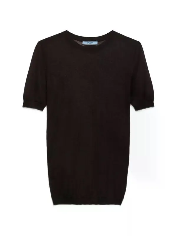Prada Cashmere And Silk Crew-neck Sweater - Brown