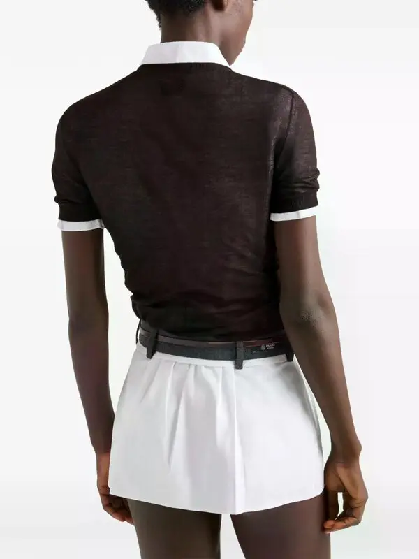 Prada Cashmere And Silk Crew-neck Sweater - Brown