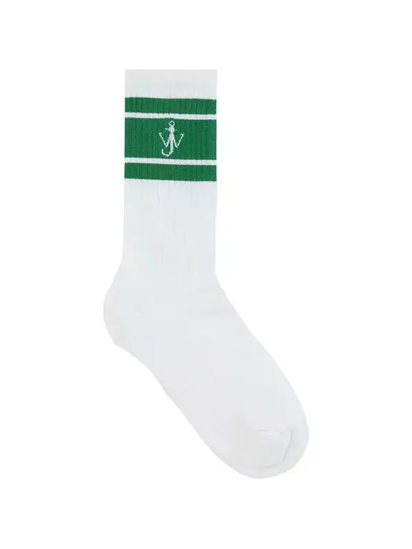 JW Anderson Anchor Intarsia Socks - Green