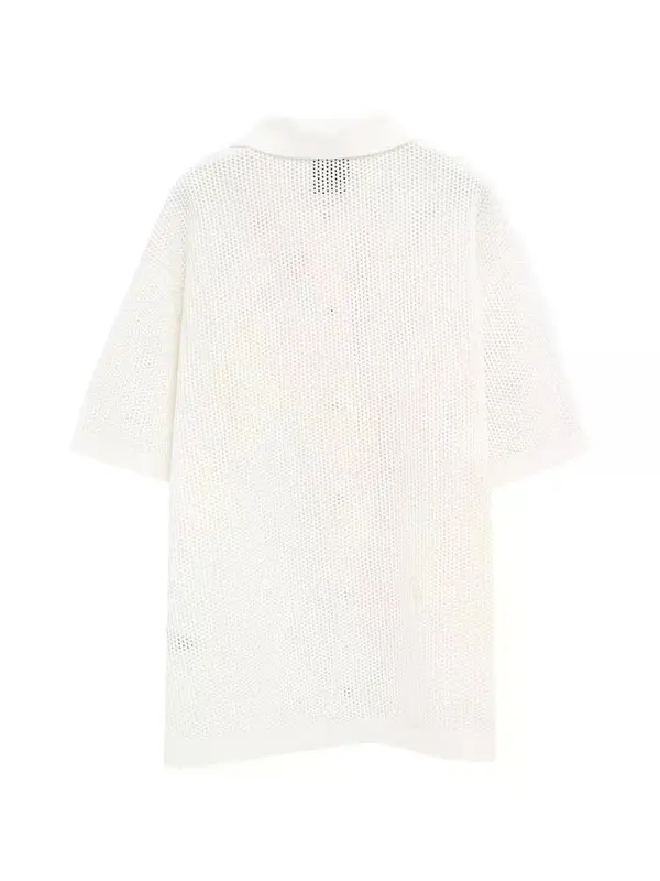 Casablanca White Short-sleeve Mesh Shirt
