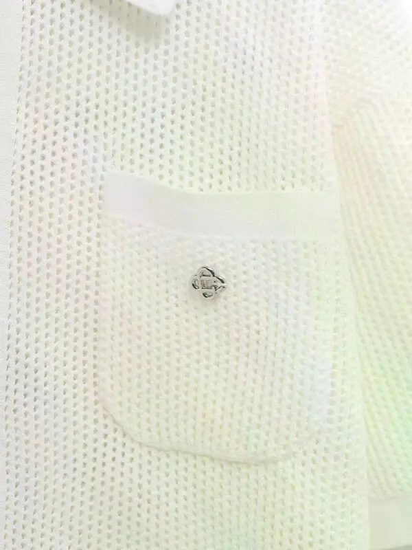 Casablanca White Short-sleeve Mesh Shirt