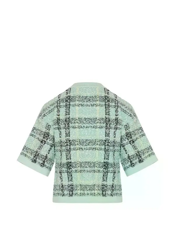 Balmain Checked Button-up Cardigan