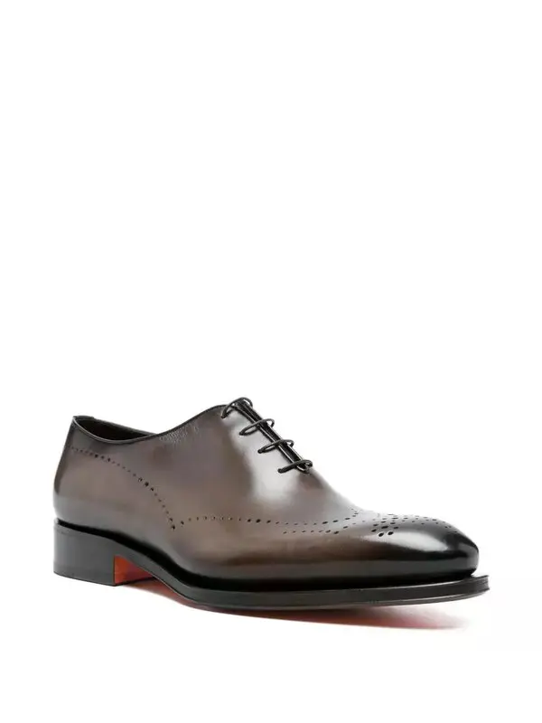 Santoni Perforated Oxford Shoes