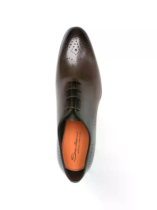 Santoni Perforated Oxford Shoes