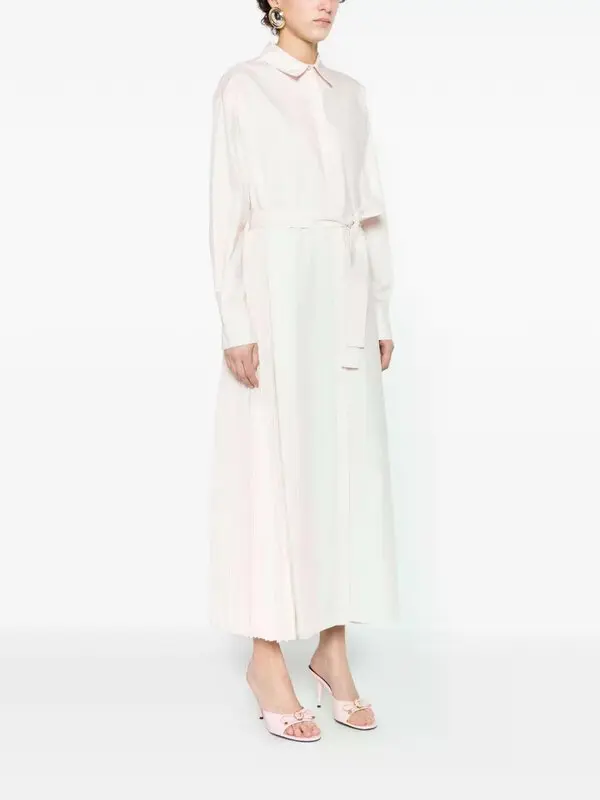 TWINSET Belted Pleated Shirt Dress