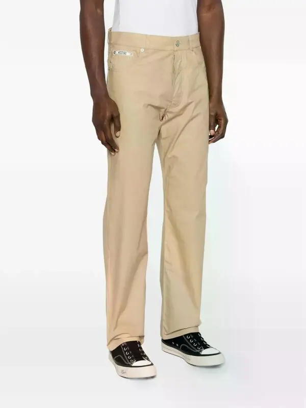 Moschino Logo-detail Trousers - Neutrals