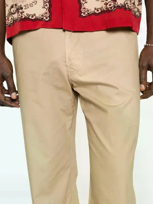 Moschino Logo-detail Trousers - Neutrals