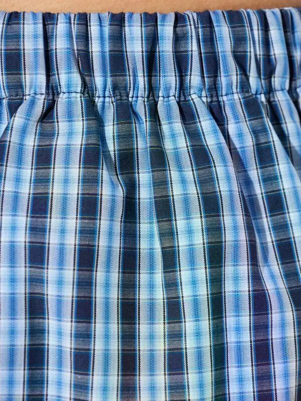 Vetements Checked Boxer Shorts - Blue