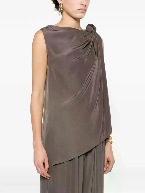 ELEH Knot Draped Tank Top