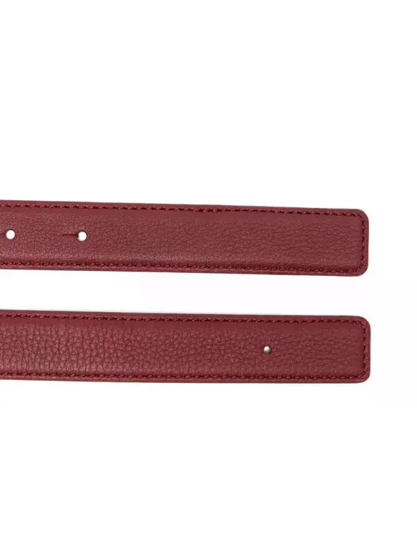 Santoni Leather Belt - Red
