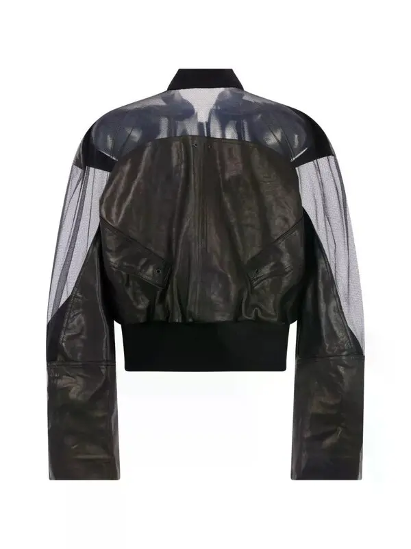 YEHUAFAN Tulle-panelled Bomber Jacket