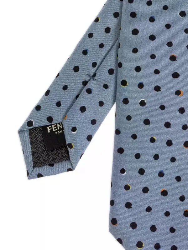 Fendi Polka Dot Silk Tie