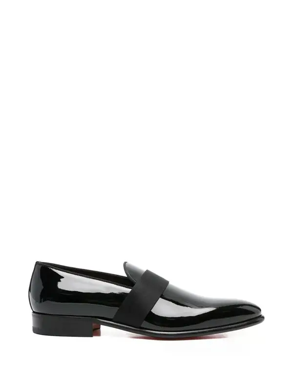 Santoni Leather Strap Loafers