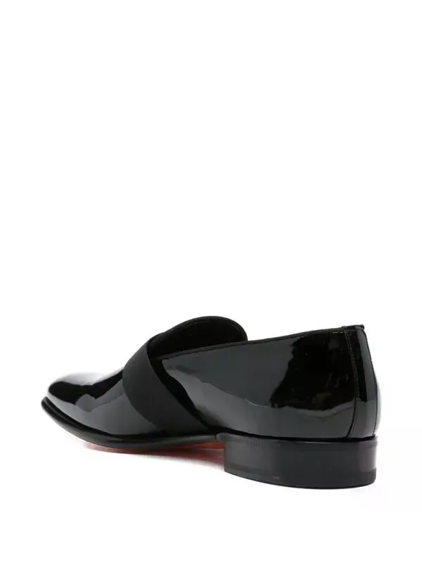 Santoni Leather Strap Loafers