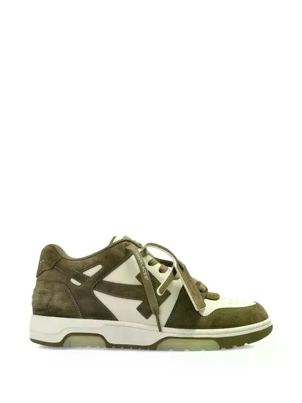 Off-White Out Of Office Arrows Suede Sneakers - Green