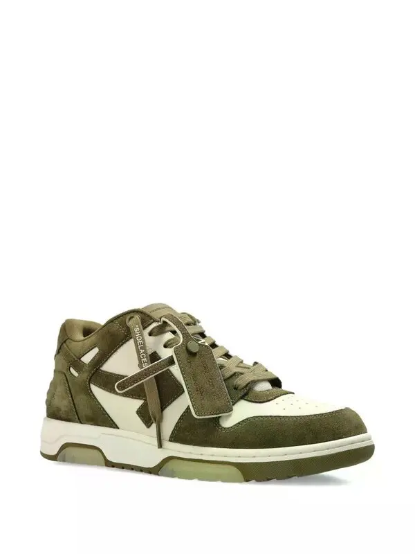 Off-White Out Of Office Arrows Suede Sneakers - Green