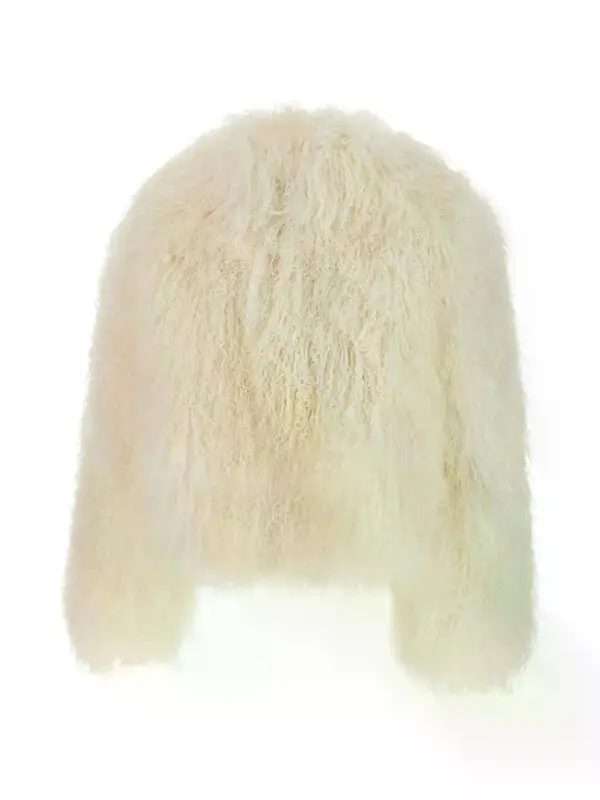 THE TOUCH Marina Lamb-fur Jacket - White