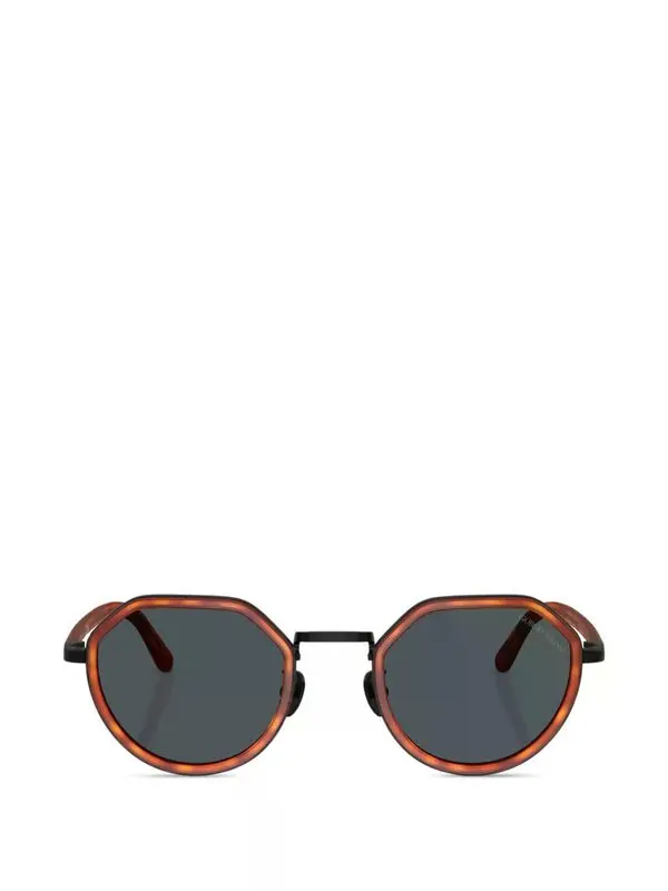 Giorgio Armani Geometric-frame Sunglasses - Brown